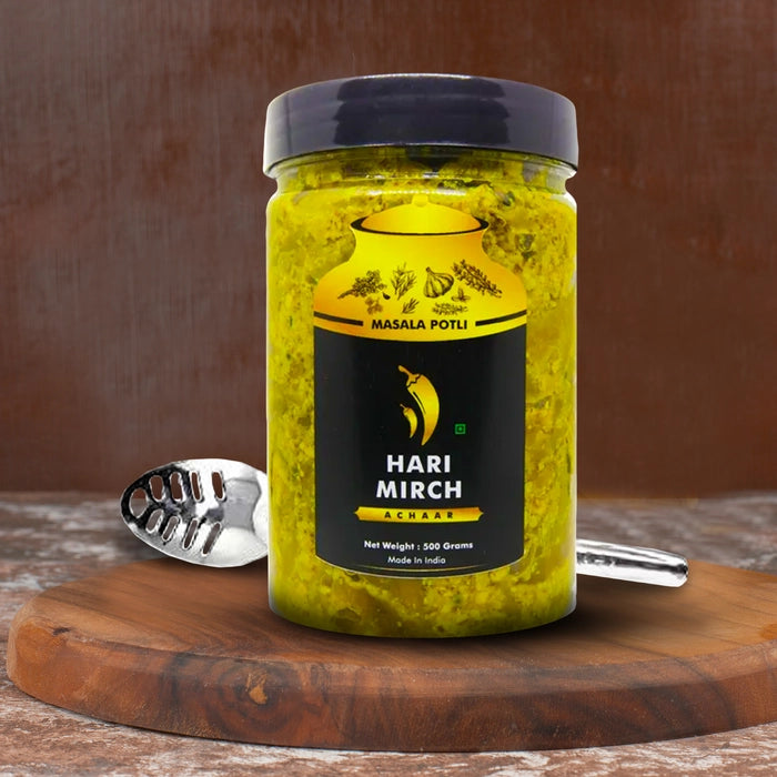 Buy Rajasthani Hari Mirch ka Achar (Green Chilli Pickle) – Masala Potli